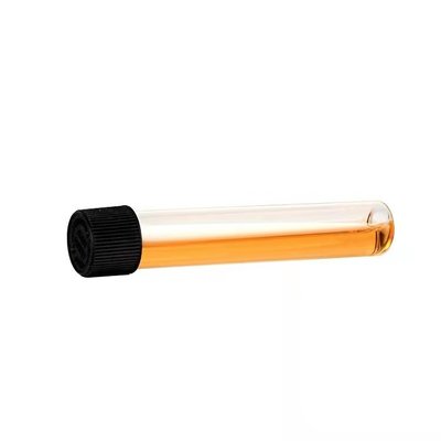 12ml 15ml clear glass vial with plastic black child lock cap